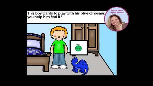 Find the Blue Dinosaur – What, Where & Yes/No Questions Dinosaur Speech ...