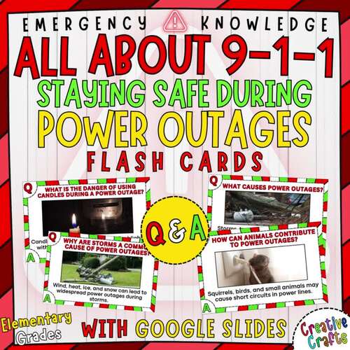 Power Outages Safety Tips, Q & A Flashcards with Google Slides | TPT
