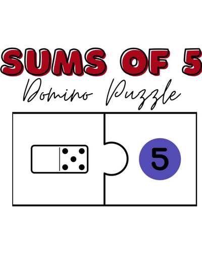 Sums of 5 Domino Puzzle by The Bilingual Orchard | TPT