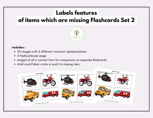 What is missing? Identify missing features Flashcards Set2 (ABLLS-R ...