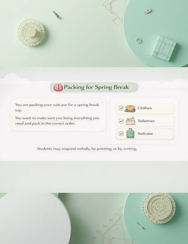 Spring Break Executive Functioning Packet Planning, Sequencing, Problem ...