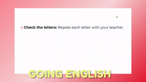 (EDITABLE ONLINE LESSON) My First Words - Lesson 5: Letters U-Z (5/6)