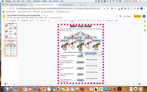 SMART Goal Setting Lesson / Digital Google Slides™ by The Charismatic ...