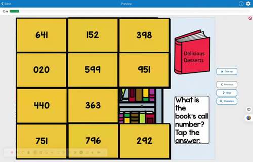 Library Skills -- Nonfiction Call Numbers Mystery Pictures BOOM™ Cards