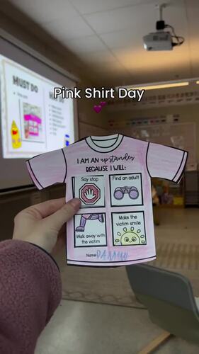 Bullying Prevention Lessons - Pink Shirt Day Craft - Anti Bullying ...