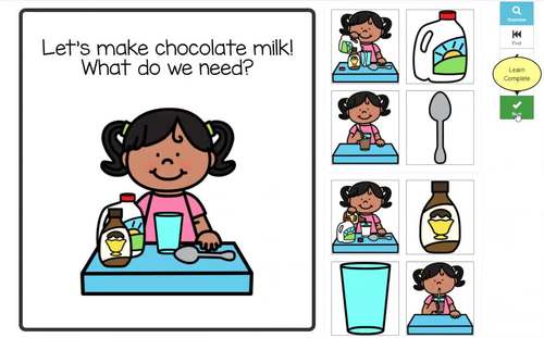 Let's Make Chocolate Milk Interactive Book BOOM Cards | DISTANCE LEARNING