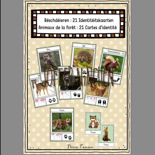 Bëschdéieren/Animaux de la forêt - Bündel mat 8 Spiller/ Dossier avec 8 ...