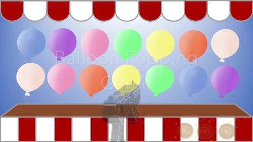 Animated Balloon popping carnival game powerpoint template by Yoyo Fu