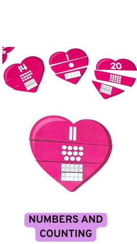 Valentine's Math: Heart Puzzles Numbers and Counting | TPT