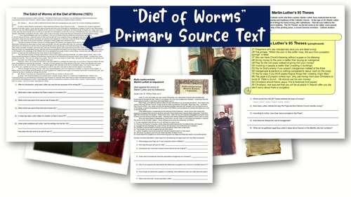 Martin Luther's 95 Theses Primary Source Document with Guiding Questions