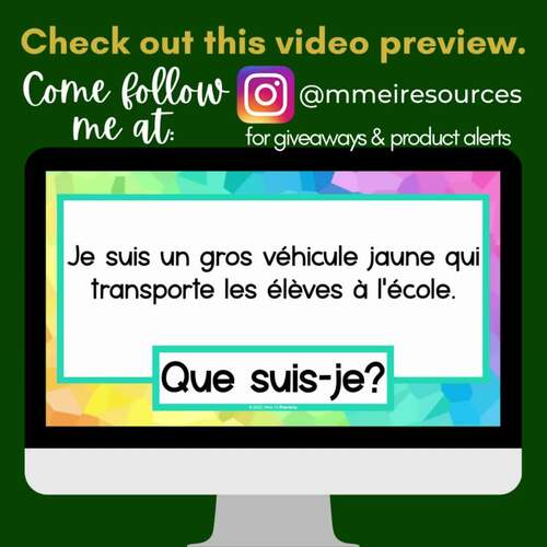 La rentrée scolaire | French Classroom Objects | Que suis-je? Activity ...