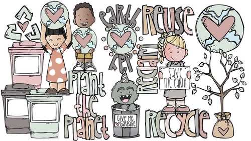 Earth Day clipart 2025 Recycling clipart Environmental Awareness COMBO ...