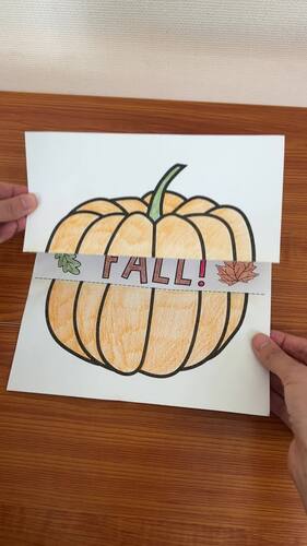Fall Pop Up Card Craft | Pumpkin | Coloring | Acrostic Poem by Moonlit ...