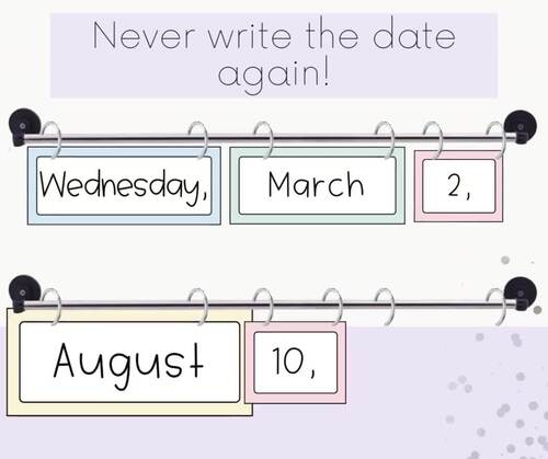 Simple Pastel Flip Calendar for Pastel Classroom Decor by Teach with ...