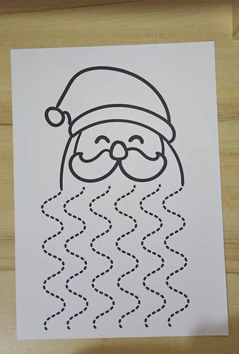Santa's Beard Cutting Worksheets Christmas Cut Activities Scissor ...