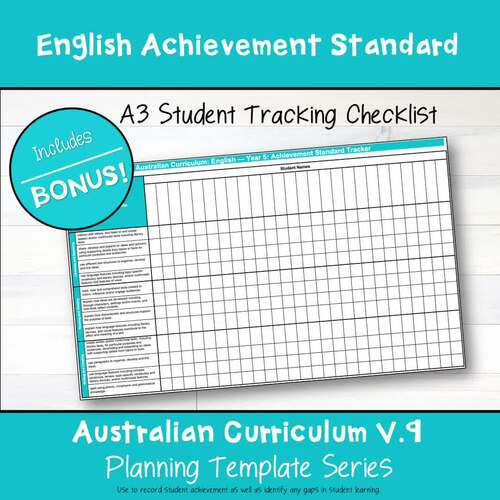 V9 Australian Curriculum ENGLISH ACHIEVEMENT STANDARD CHECKLISTS - YEAR 5