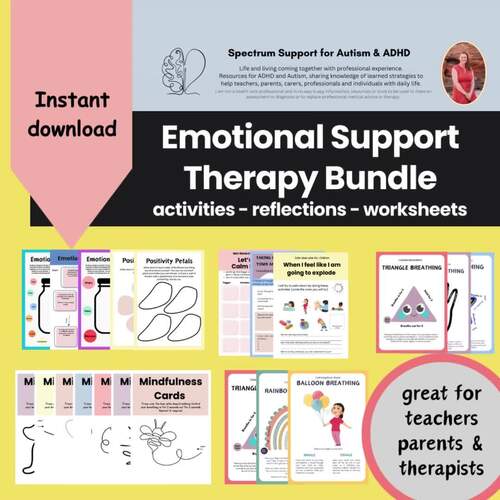 Emotional Regulation Therapy Bundle Autism, ADHD & Anxiety Coping Skills