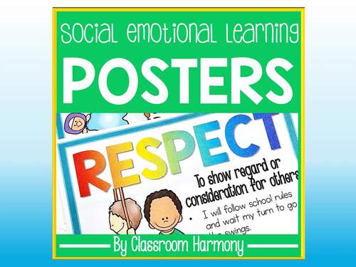 Social Emotional Learning Posters | 70 Character Ed Traits | Print Versions
