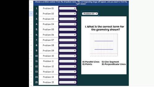 Lines and Angles, 2D Shapes Geometry practice Self-Checking Digital ...