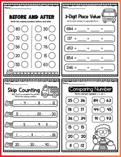 2nd Grade Beginning of the Year Math Assessment by Kidz Learning Studio
