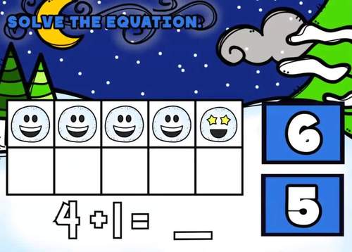Boom Cards: Winter Snowball Emoji Addition Within 10 | Ten Frame ...