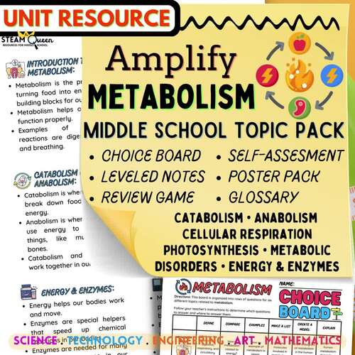 Metabolism Review Game: Discussion and Drawing Dicebreakers Question Grid