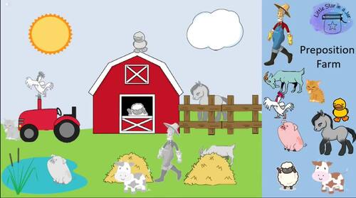 PREPOSITION FARM Interactive Power Point Game by Little Star in a Jar