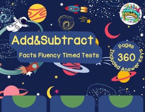 Math Facts Fluency Timed Tests - Addition & Subtraction Facts within 20