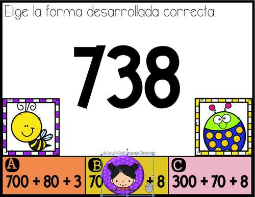 Forma desarrollada 2 DIGITAL Expanded form in Spanish Google Slides Seesaw