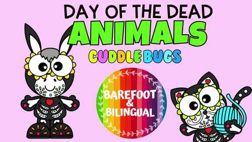 Dia de los Muertos Animals Clipart - Cute Cuddlebugs Day of the Dead ...