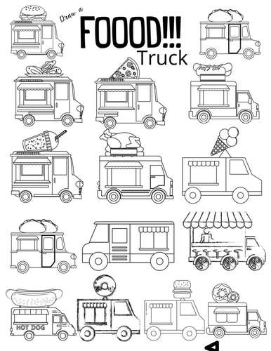 food truck coloring pages
