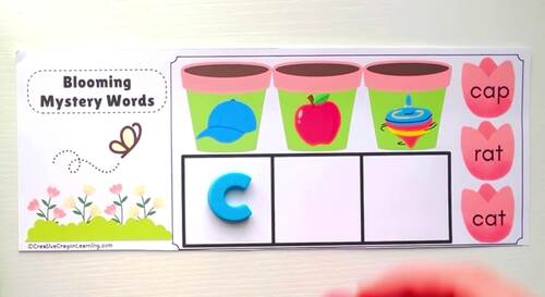 Blooming Mystery Blends | Spring SoR CVC Word Literacy Center ...