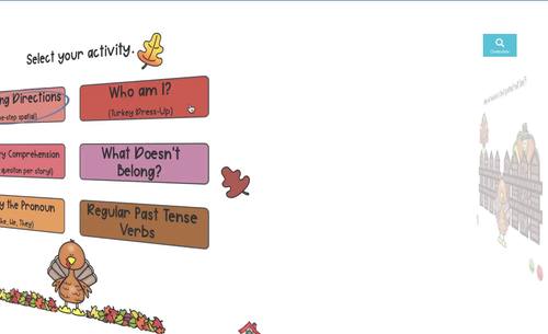 Thanksgiving Themed Language Unit BOOM Cards | Speech Therapy by La ...