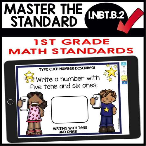 Writing with Tens and Ones using Boom Cards | 1.NBT.B.2 Digital Task Cards