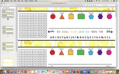 Editable Desk Name Tags | Lemon Classroom Theme | TpT