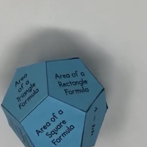 Area Formulas Flash Cards - 12 Sided & 20 Sided 3D Flash Cards by Amy ...