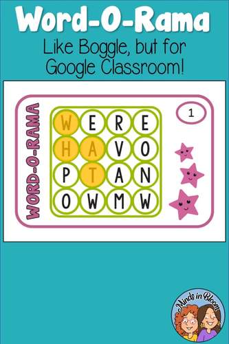 Word-O-Rama Similar to Boggle Google Classroom Distance Learning ...