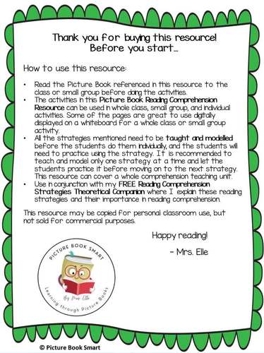 Flat Stanley Reading Comprehension Resource by Picture Book Smart