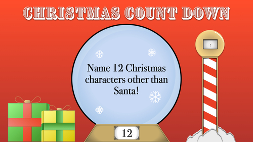 Christmas Countdown / Brain Break / Group Game / Ice Breaker | TPT