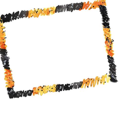 Halloween Watercolor Border Clipart - Fall Pumpkin, Spiderweb, and ...