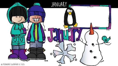 January clip art Winter clip art Mini by Melonheadz Clipart | TPT