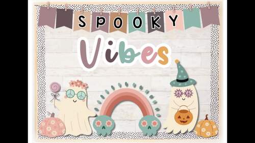 Groovy Retro Halloween Classroom Decor - Bulletin Board, Door Decor ...