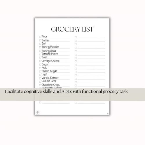 Functional Skills: Grocery Shopping by BlossomSpeechTherapy | TPT
