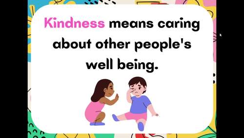 All about Kindness, Printable & digital lesson for kids With Google Slides