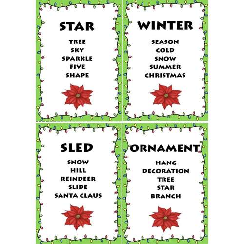 Christmas Taboo Game (EFL/ESL activity) by EnglishEveryDayYay | TPT