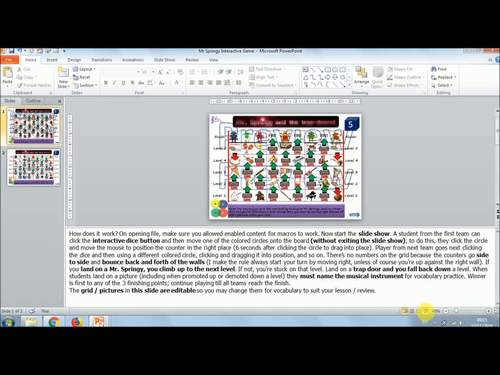 Interactive PowerPoint Game: Musical Instruments and Technology Vocabulary