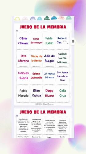 Hispanic Leaders | SPANISH ACTIVITIES GAMES | Hispanic Heritage Month ...