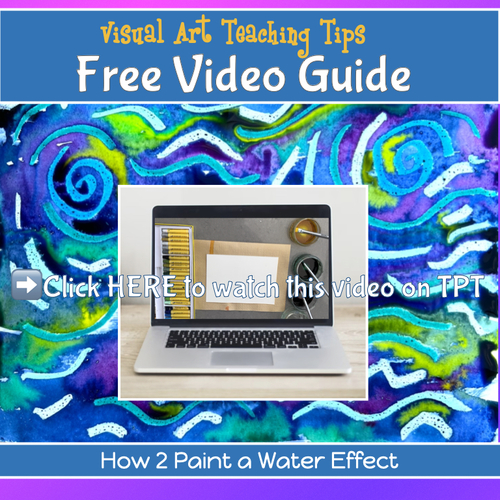 Art tips Teacher Support Video for Painting WATER by One Teacher's Journey