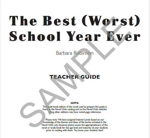 The Best (Worst) School Year Ever Novel Units® Teacher Guide Novel Study