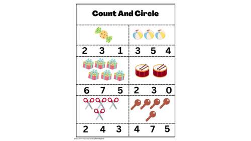 COUNT AND CIRCLE by TeacherTrail Treasures | TPT